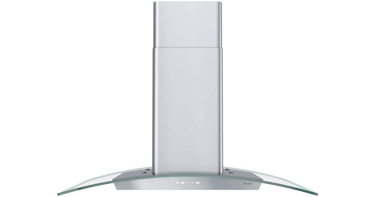 Zephyr BMI-E36DG Brisas 290 - 600 CFM 36 Inch Wide Wall Mounted Range ...