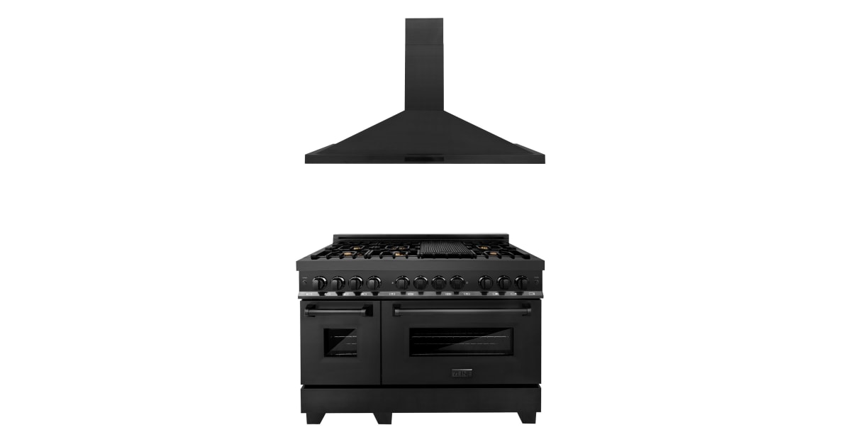 ZLINE 2KP-RABRH48 Kitchen Package with Professional 48" 6 Cu. Ft. Dual ...