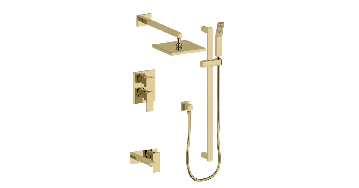 ZLINE BLS-SHS12-PG Bliss Rainfall Shower System with 12 Inch Oversized ...