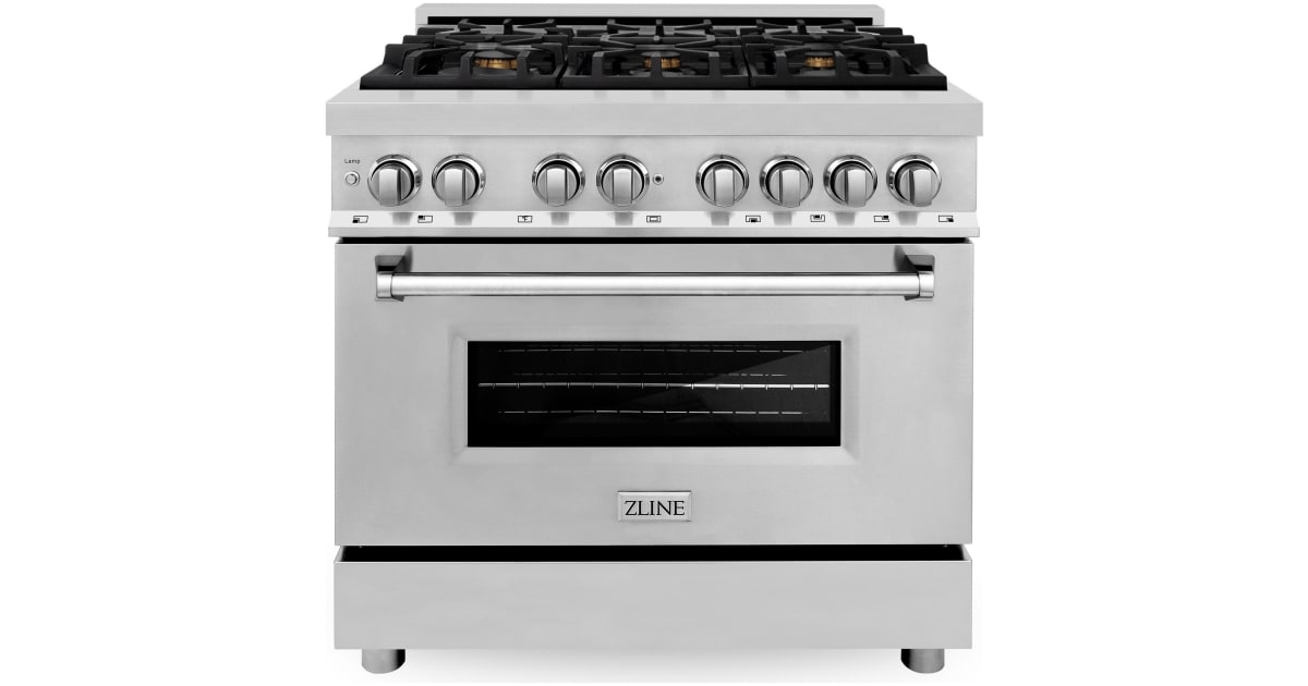 ZLINE RA-BR-36 Legacy 36 Inch Wide 4.6 Cu. Ft. Free Standing Dual Fuel ...