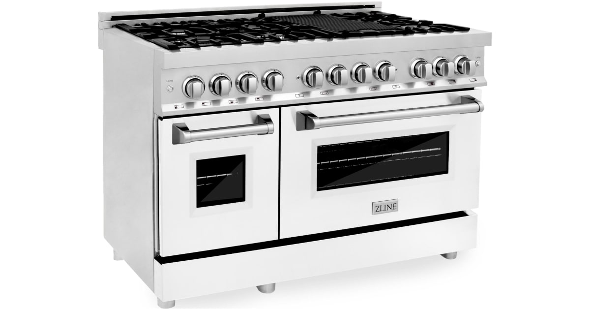 ZLINE RA-WM-48 Legacy 48 Inch Wide 6 Cu. Ft. Free Standing Dual Fuel ...