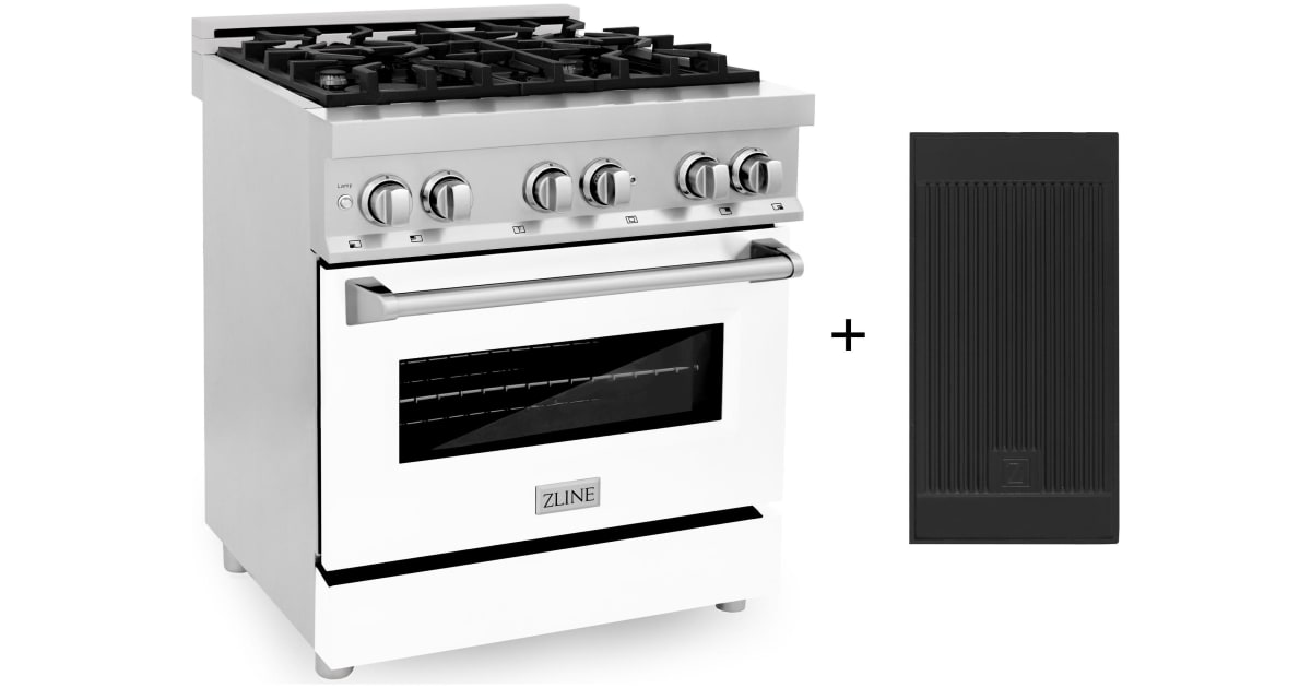 ZLINE RA-WM-GR-30 Legacy 30 Inch Wide 4 Cu. Ft. Free Standing Dual Fuel ...