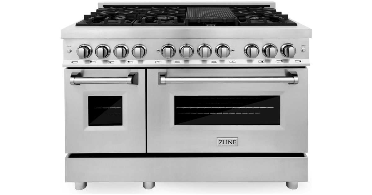 ZLINE RA48 Legacy 48 Inch Wide 6 Cu. Ft. Free Standing Dual Fuel Range ...