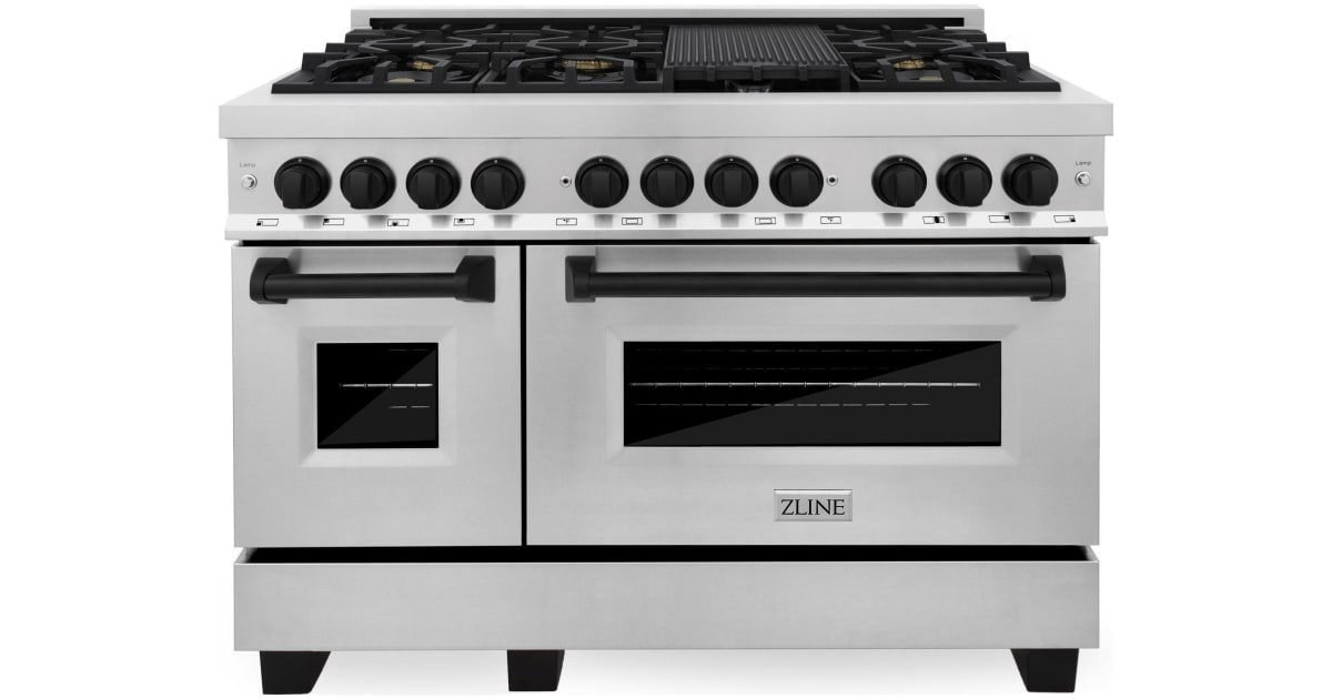 ZLINE RAZ-48-MB Autograph Edition 48 Inch Wide 6 Cu. Ft. Free Standing ...