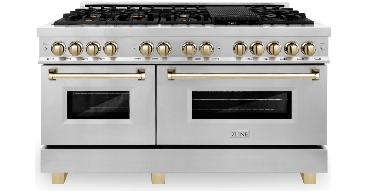 ZLINE RAZ-60-G Autograph Edition 60 Inch Wide 7.4 Cu. Ft. Free Standing ...