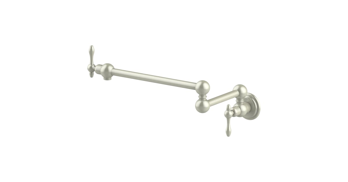 ZLINE REM-FPF-BN Rembrandt Wall Mounted Single Hole Double Handle Pot ...