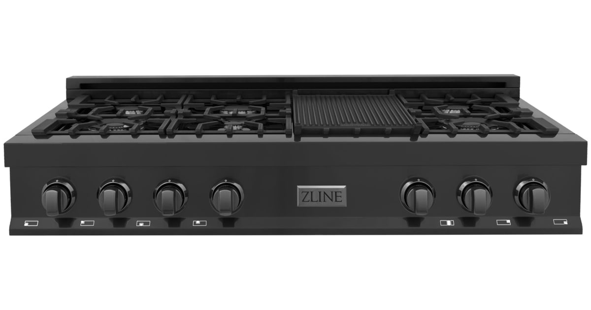 ZLINE RTB-48 Series 48 Inch Wide 7 Burner Natural Gas Rangetop with ...