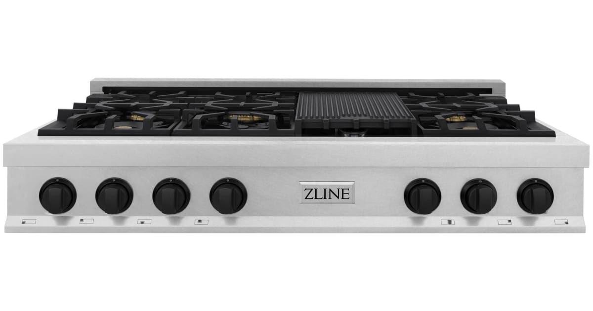 ZLINE RTSZ-48-MB Autograph Edition 48 Inch Wide 7 Burner Fingerprint ...