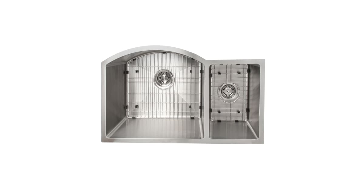 ZLINE SC70D-33 Gateway Series 33-1/2" Undermount Double Basin Stainless ...