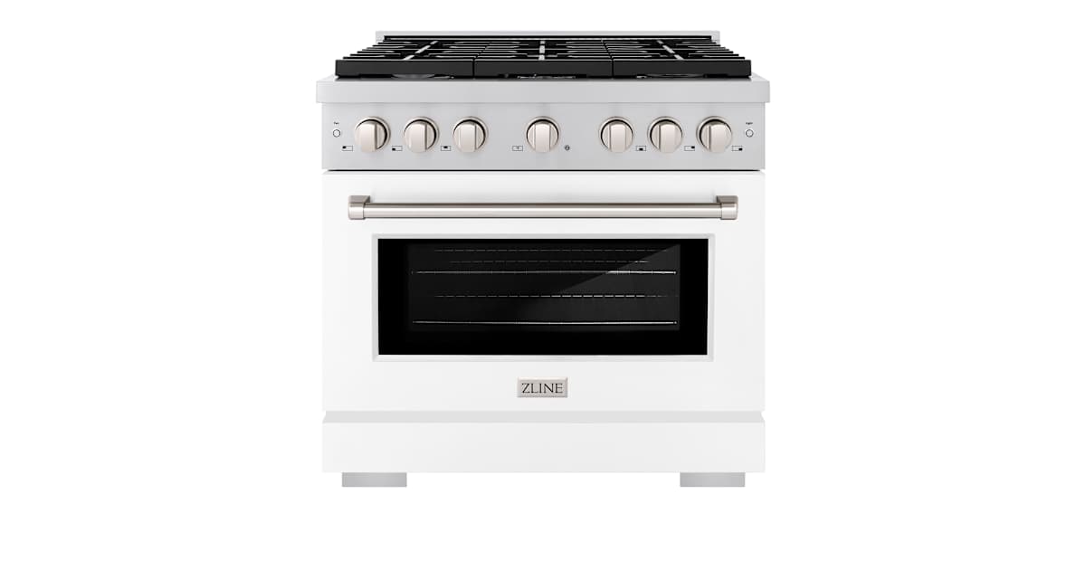 ZLINE SDR-WM-36 36 Inch Wide 5.2 Cu. Ft. Free Standing Dual Fuel Range ...