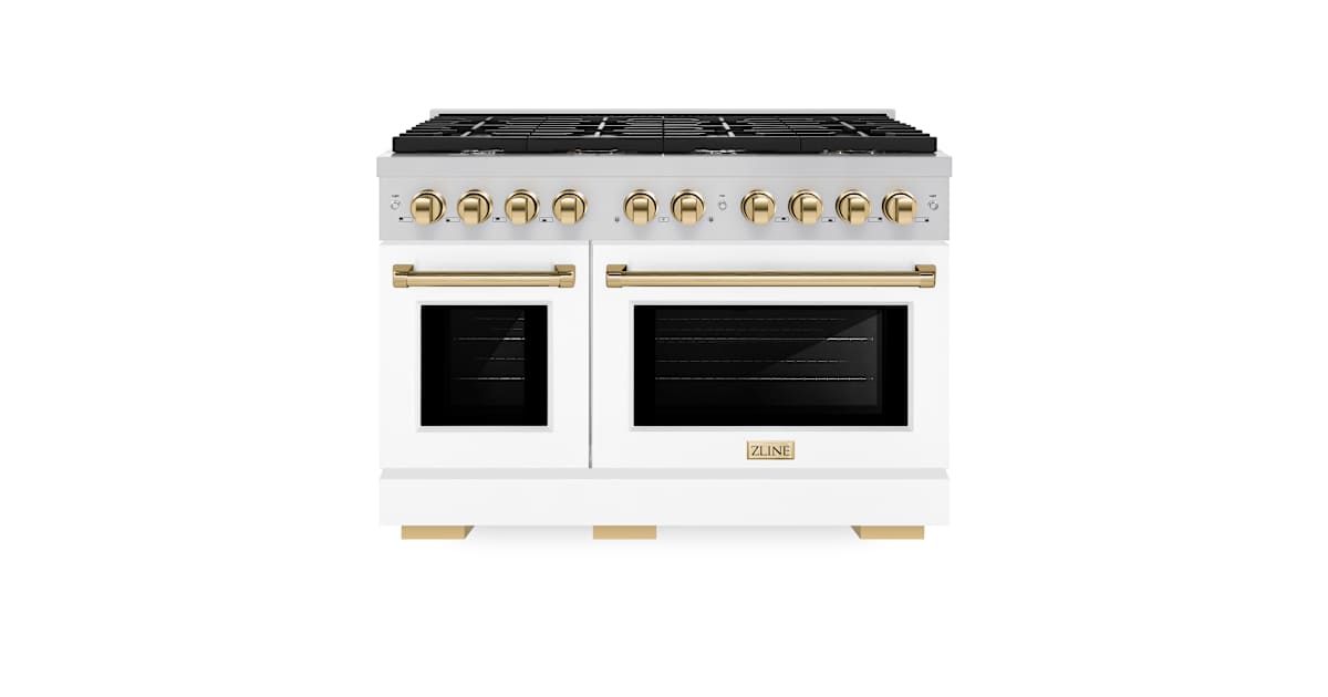 ZLINE SDRZ-WM-48-G 47.875 Inch Wide 6.7 Cu. Ft. Free Standing Dual Fuel ...
