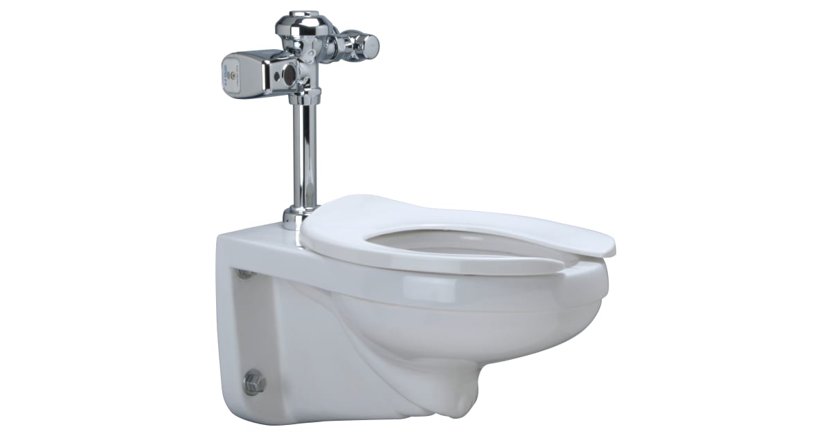 Zurn Z.WC1.S Zurn One 1.1 GPF Wall Mounted One Piece Elongated Toilet with Battery Powered Flush ...