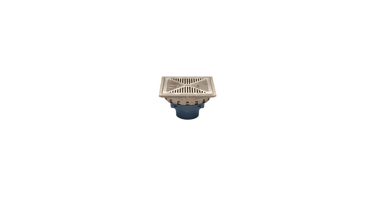 Zurn Z158 10" Prom-Deck Drain with Heel-Proof Grate and Rotatable Frame ...