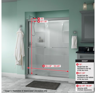 Delta SD3956952 Classic 60" Wide Sliding Semi Frameless | Build.com