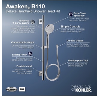 Kohler K-99243-Y-2BZ Awaken 2.5 GPM Multi Function Hand | Build.com