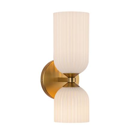 Alora Lighting WV442612BGCR Nelly 2 Light 12" Tall Bathroom Sconce with ...