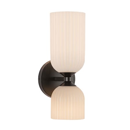 Alora Lighting WV442612BGCR Nelly 2 Light 12" Tall Bathroom Sconce with ...
