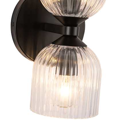 Alora Lighting WV442612BGCR Nelly 2 Light 12" Tall Bathroom Sconce with ...