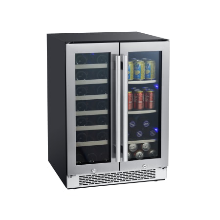 Avallon 24 Inch Wide 21 Bottle Capacity 64 Can Capacity Beverage Center ...