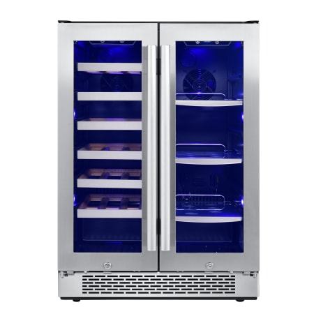 Avallon 24 Inch Wide 21 Bottle Capacity 64 Can Capacity Beverage Center ...