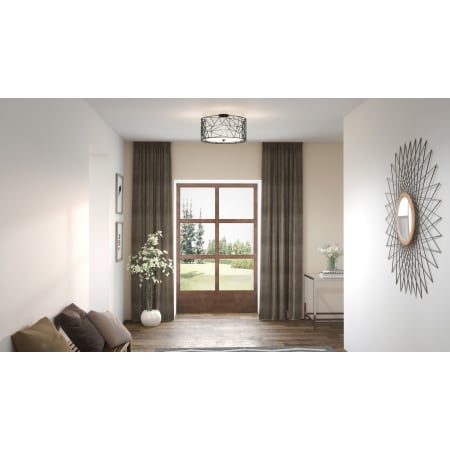 Bellevue MVCF65342MBK Bramble 4 Light 24" Wide Semi-Flush Drum Ceiling ...