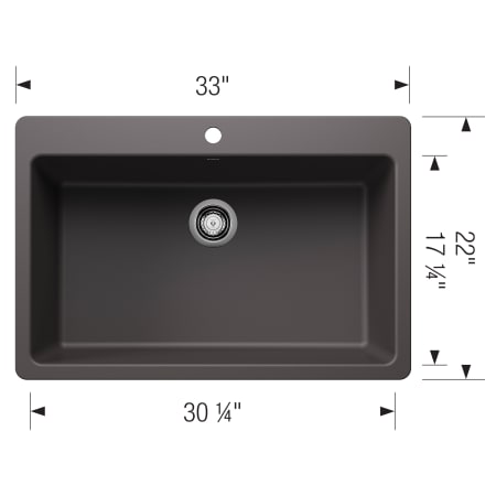 Blanco 443195 Liven 33" Drop-In/Undermount Super Single Basin SILGRANIT ...