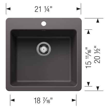 Blanco 443227 Liven 21" Drop-In/Undermount Single Basin SILGRANIT ...