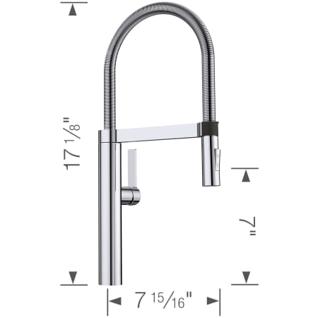 Blanco 441331 Culina 2.2 GPM Single Hole Pre Rinse Kitchen Faucet ...