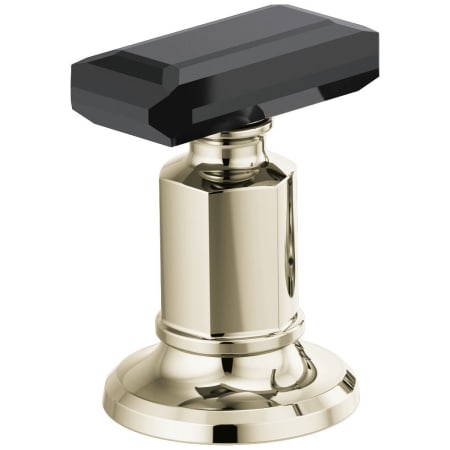 Brizo HK5376-PNBC Invari Lavatory Faucet Black Crystal Knob Handles ...