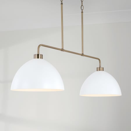 Capital Lighting 852021AB Ross 2 Light 44" Wide Linear Chandelier ...