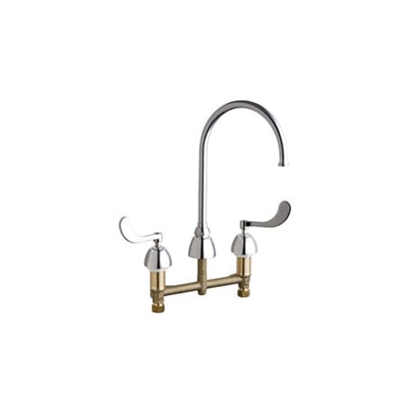 Chicago Faucets 201-AGN8FC317ABCP Commercial Grade High Arch Kitchen ...