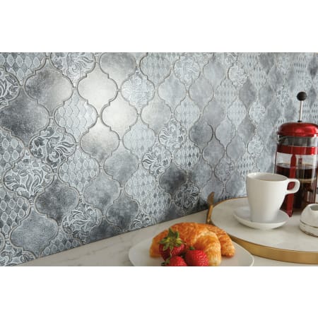 Daltile VM034ARAMS1P Vintage Metals - 10" x 12" Arabesque Wall Mosaic ...