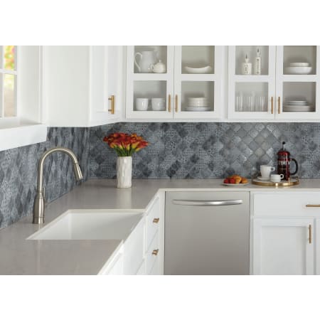 Daltile VM034ARAMS1P Vintage Metals - 10" x 12" Arabesque Wall Mosaic ...