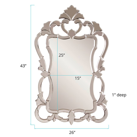 Delacora HE-MR-002 Contessa 43" x 26" Arched Transitional Wall Mirror ...
