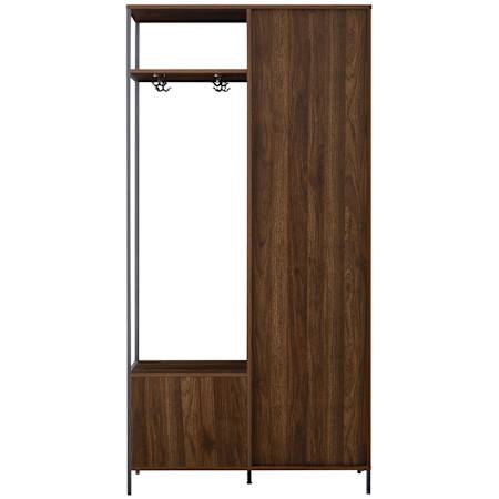 Delacora BDT72SLDDW Mercury 36" W Rustic Industrial Slat Wood Door ...
