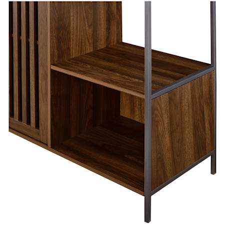 Delacora BDT72SLDDW Mercury 36" W Rustic Industrial Slat Wood Door ...