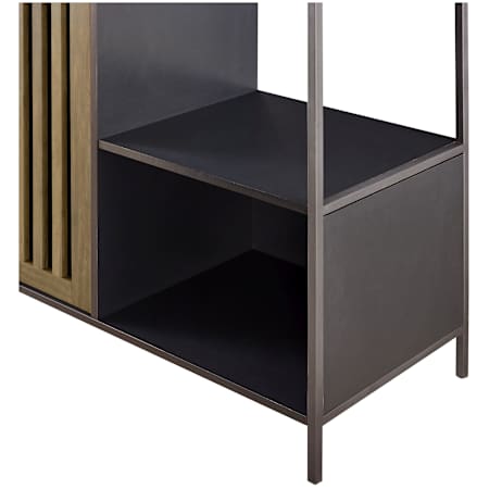 Delacora BDT72SLDDW Mercury 36" W Rustic Industrial Slat Wood Door ...