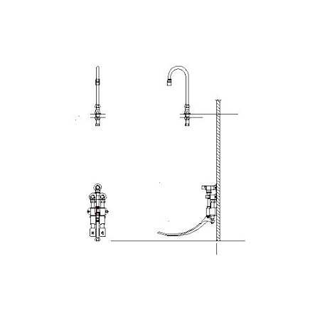 Delta 54T5334A Double Foot Pedal Valve with Deck Mount 10-1/2 Inch ...