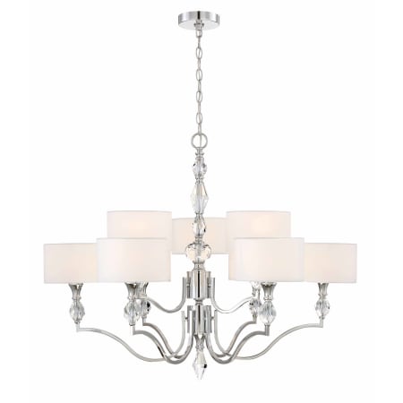 Designers Fountain 89989-CH Evi 9 Light 35" Wide 2 Tier Shaded ...