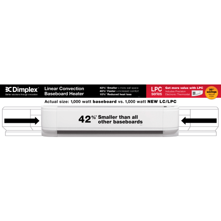 Dimplex LC602531 60" 2500 Watt 240/208 Volt Baseboard Heater from the ...