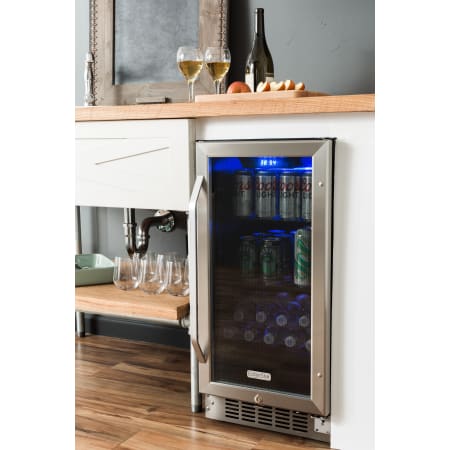 EdgeStar CBR901SG 15 Inch Wide 80 Can Built-In Beverage Cooler with ...