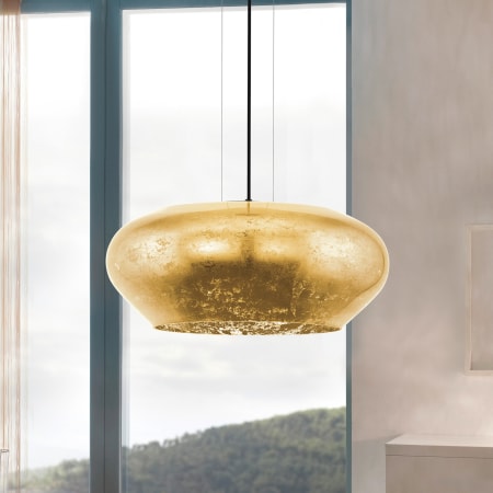 Eglo 39595A Priorat 20" Wide Pendant with Colored Glass Shade ...