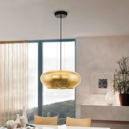 Eglo 39595A Priorat 20" Wide Pendant with Colored Glass Shade ...