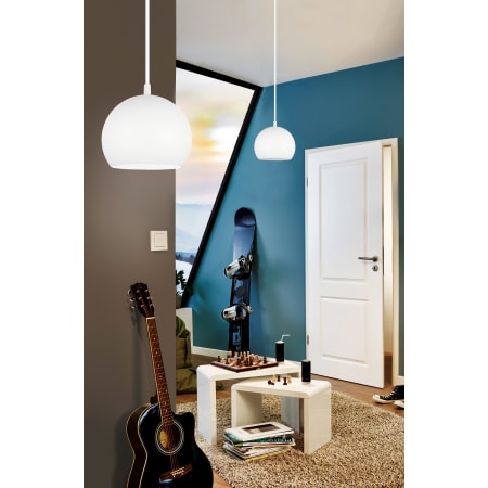 Eglo 92357A Petto 1 Light Foyer Pendant with White Finish | Build.com