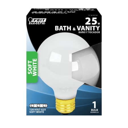 Feit 25G25/W/24 Pack of (24) 25 Watt White Dimmable G25 Medium (E26 ...