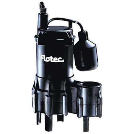 FloTec FPSE3200A-08 FPSE3200A - 4/10 HP Thermoplastic Sewage Pump with ...