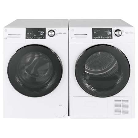GE GFW148SSMWW-GFD14ESSNWW 24 Inch Wide 2.4 Cu. Ft. Front Load Washer ...