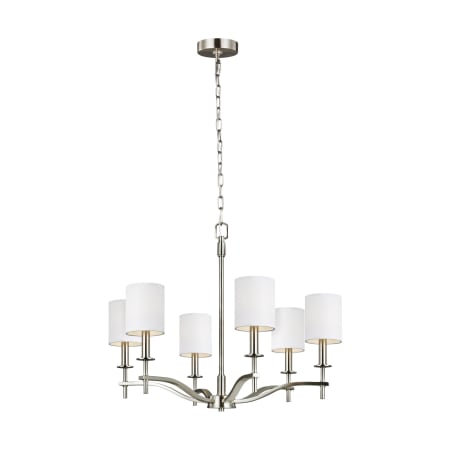 Generation Lighting F3311/6PN Hewitt 6 Light 26" Wide Chandelier ...