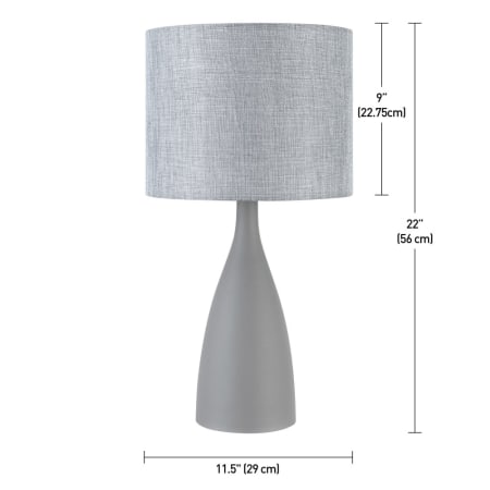 Globe Electric 12854 Della Single Light 22" Tall Table Lamp with Gray ...