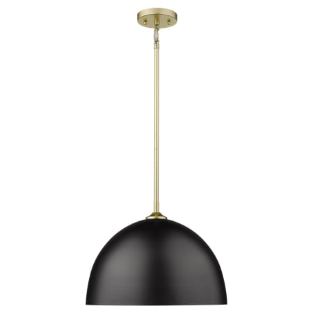 Golden Lighting 6956-L BLK-BLK Zoey 16" Wide Pendant with Black Shade ...
